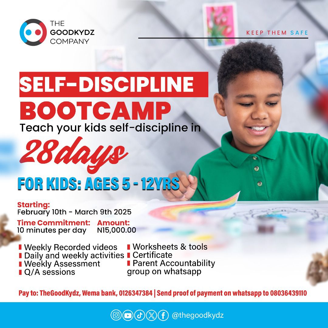 Buy Self-Discipline Boot Camp for Kids by thegoodkydz company on Selar