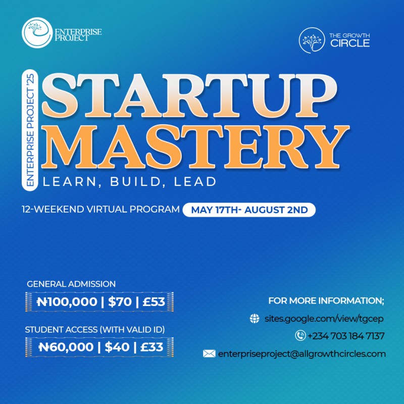 Buy Startup Mastery: Learn, Build, & Lead by The Growth Circle on Selar Buy Startup Mastery: Learn, Build, & Lead by The Growth Circle on Selar