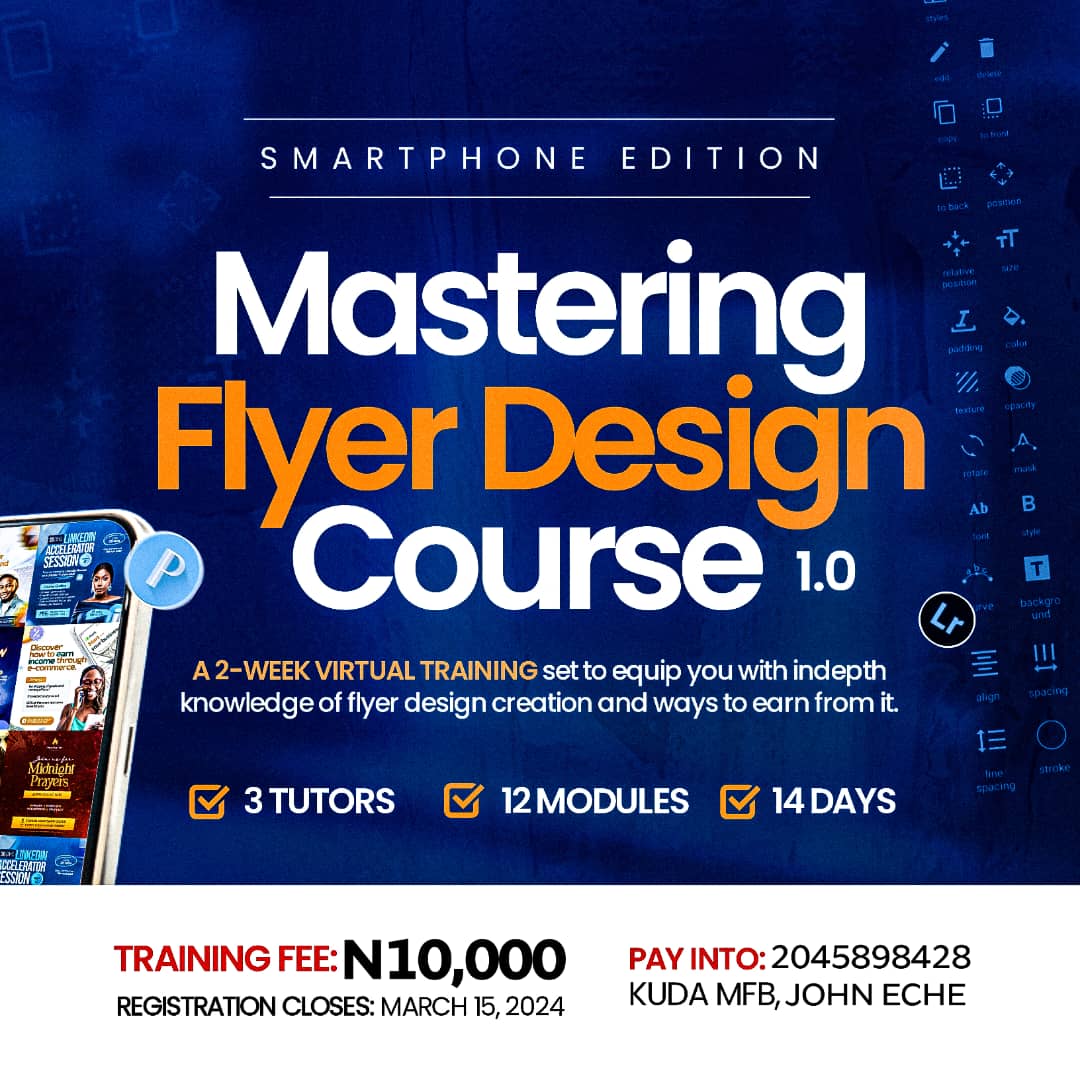 Buy MASTERING FLYER DESIGN COURSE by John Eche on Selar