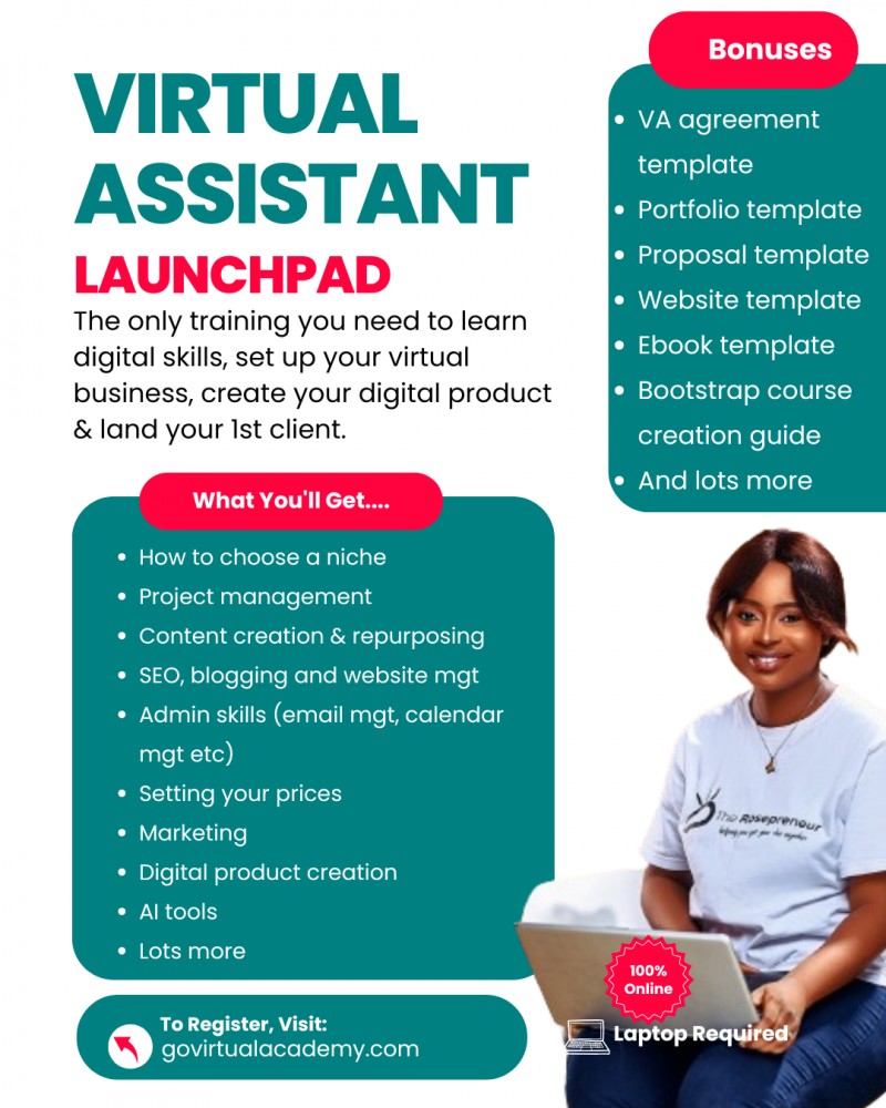 Buy Virtual Assistant Launchpad by The Rosepreneur on Selar
