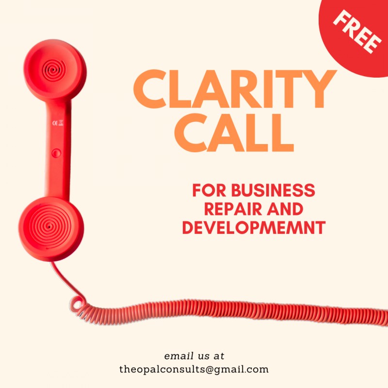 Get BUSINESS CLARITY CALL FOR GROWTH AND REPAIR by Adedokun Adenike on ...