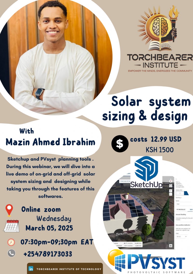 Buy SOLAR SYSTEM DESIGN AND SIZING by TORCHBEARER INSTITUTE OF ...