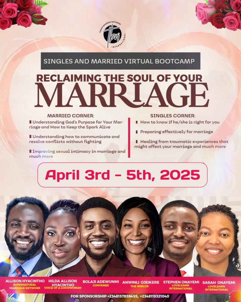 Buy SINGLES & MARRIED BOOTCAMP || Payment Page by Touch Bearer Network ...