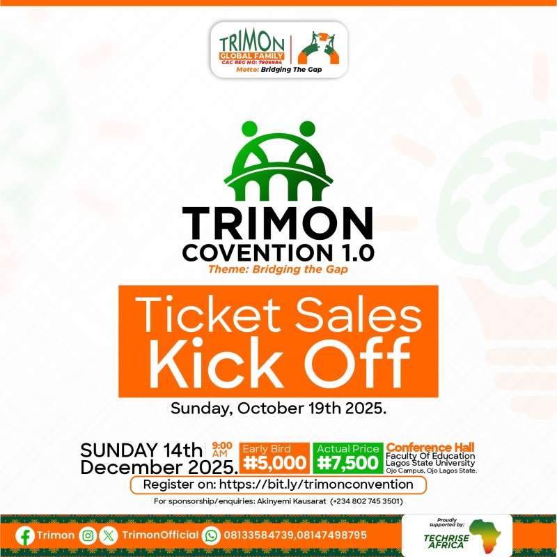 Buy TRIMON CONVENTION 1.0 TICKETS by TRIMON Projects on Selar