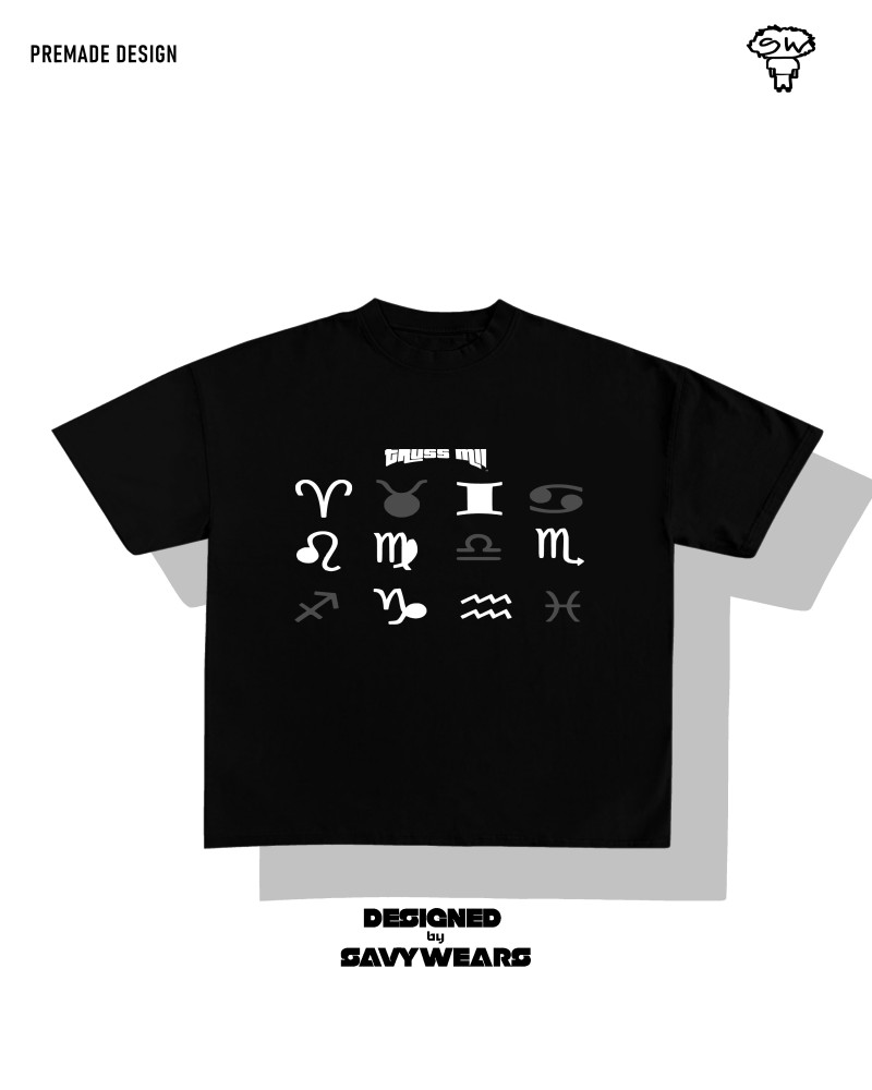 Buy Trussmii - Zodiac Tee Black by TRUSSMII TM on Selar