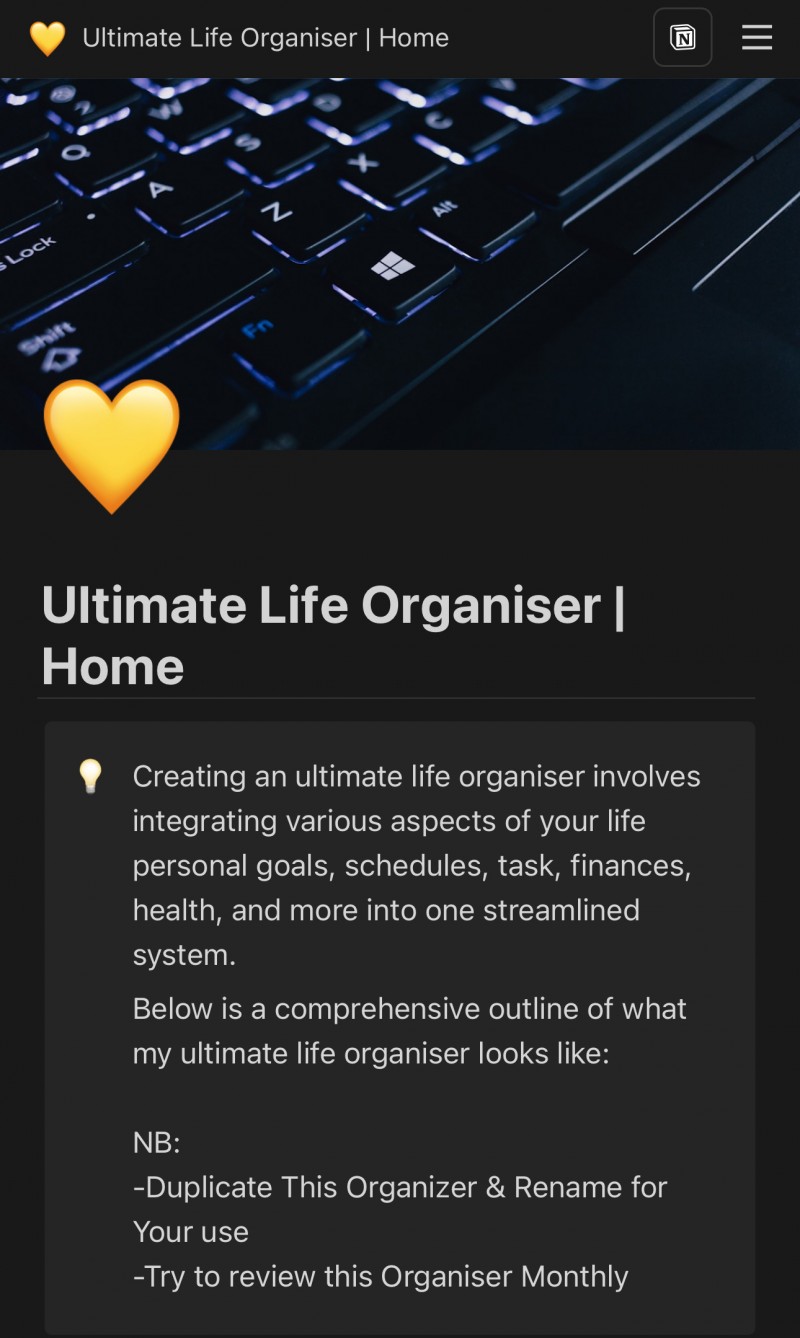 Buy Ultimate Life Organizer by Tunde TNT on Selar