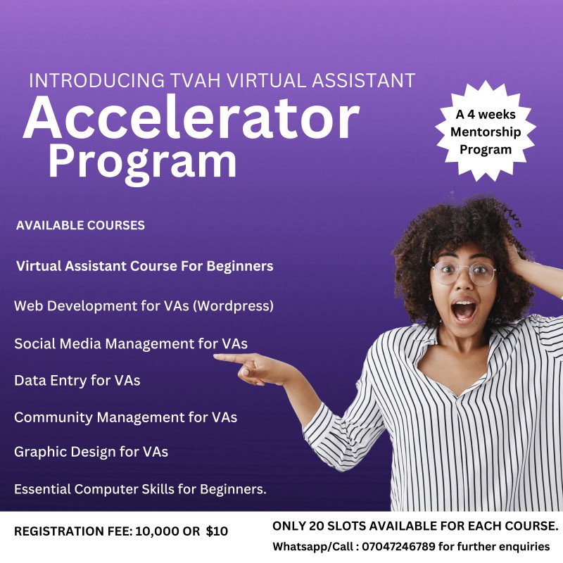 Buy TVAH Virtual Assistant Accelerator Program by tvah tribe on Selar