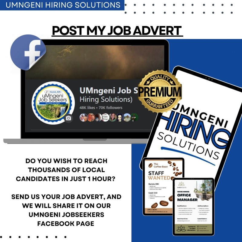 Get SHARE JOB ADVERT by uMngeni Hiring Solutions on Selar
