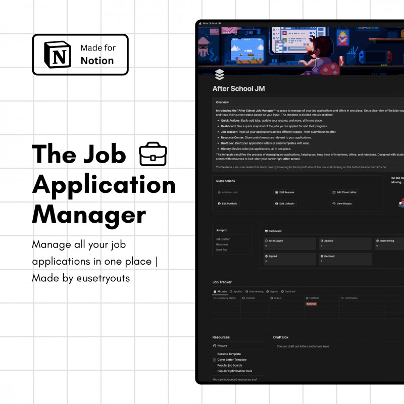 Buy The job manager by Usetryouts on Selar