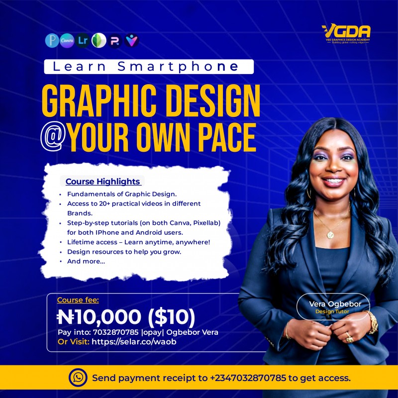 Buy Design At Your Own Pace Smartphone Graphic Design Course by Grow With Vee Business Academy ...