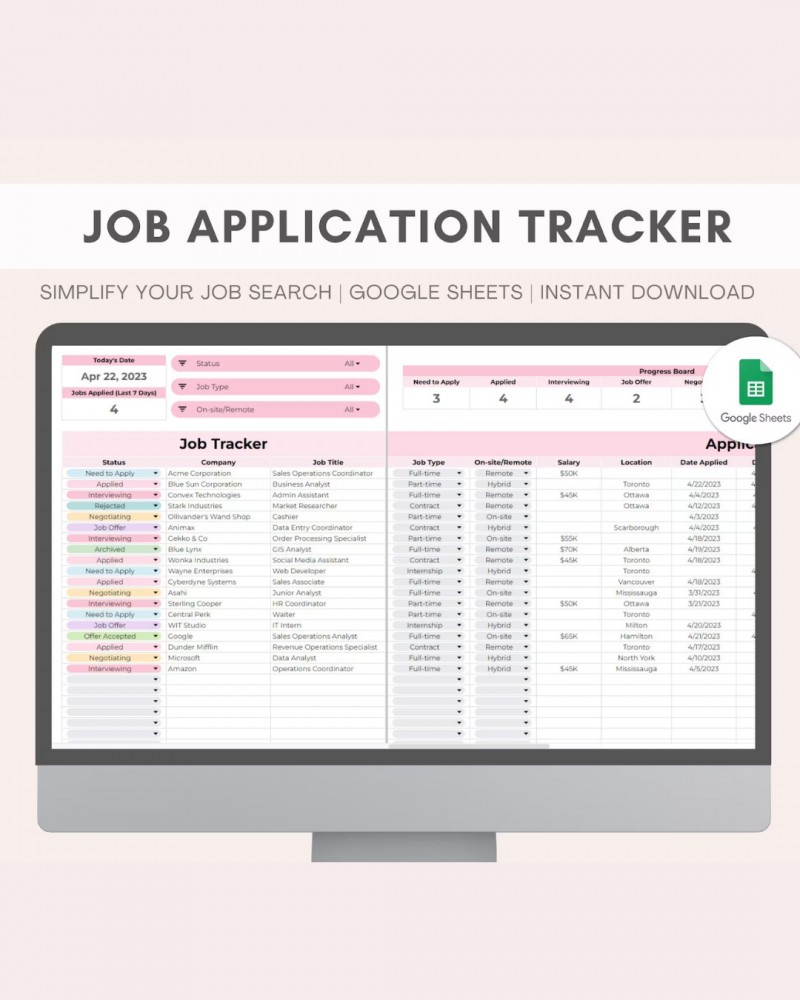 Buy Job Application Tracker by YOUR ONE STOP DIGITAL SHOP on Selar