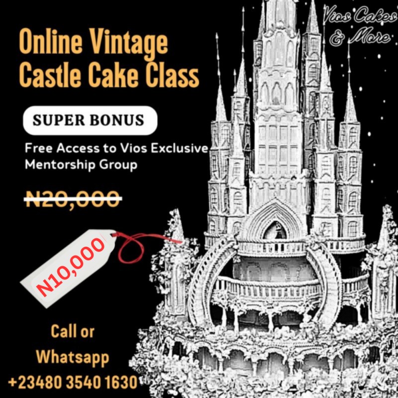 Buy Vintage Castle Cake Class by Vios Cakes and More on Selar