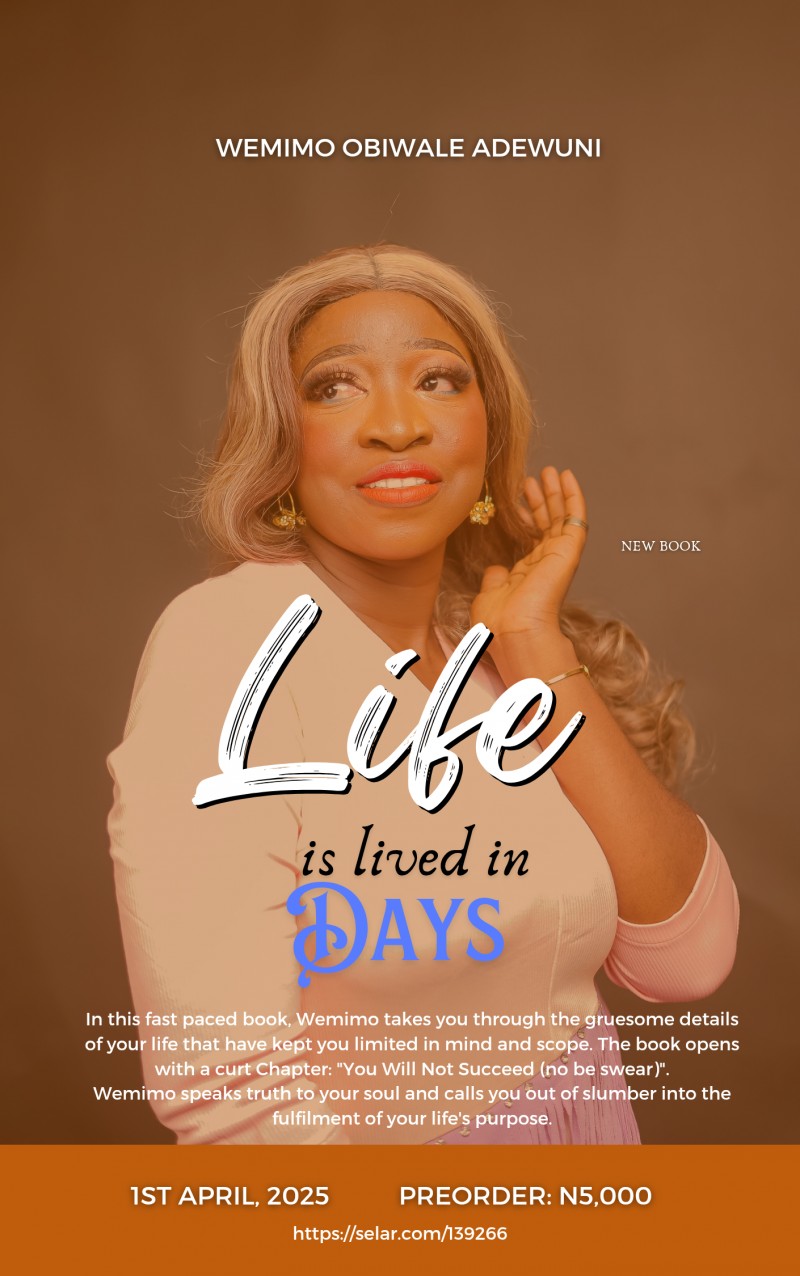 Preorder Life Is Lived in Days by Wemimo Adewuni on Selar