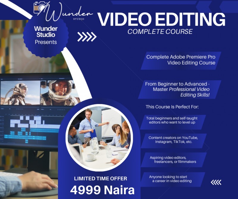 Buy VIDEO EDITING MADE EASY (Complete Course) by WUNDER STUDIO on Selar