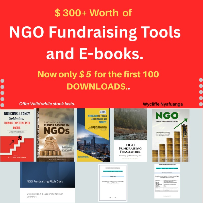 Buy NGO Fundraising Tools and E-books. by Wycliffe Nyafuanga on Selar