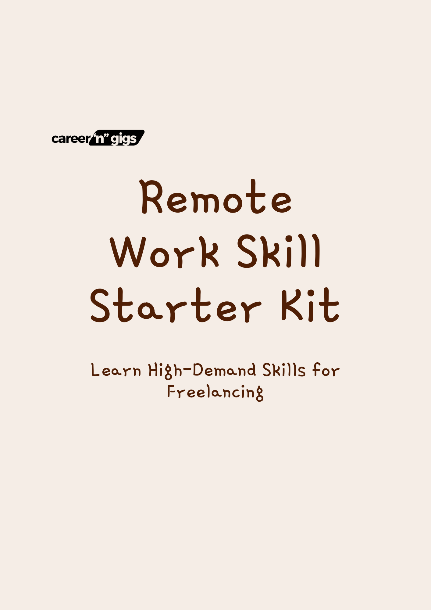 Get Remote Work Skill Starter Kit by Career "N" Gigs on Selar