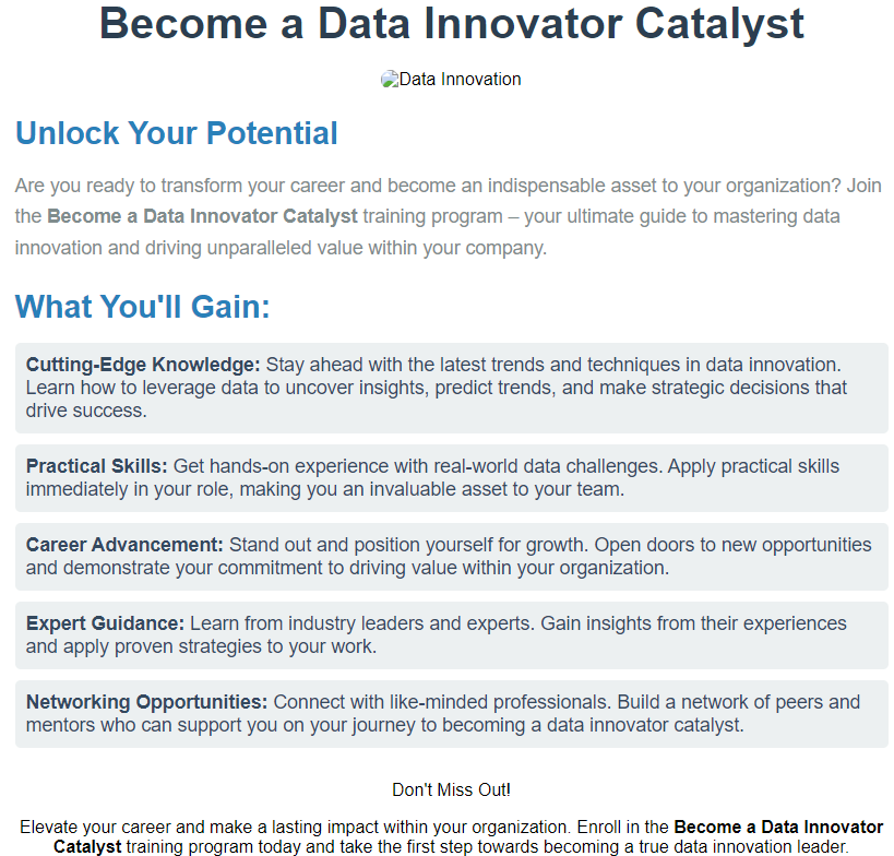 Buy Data Innovator Catalyst by YOMI ADE on Selar