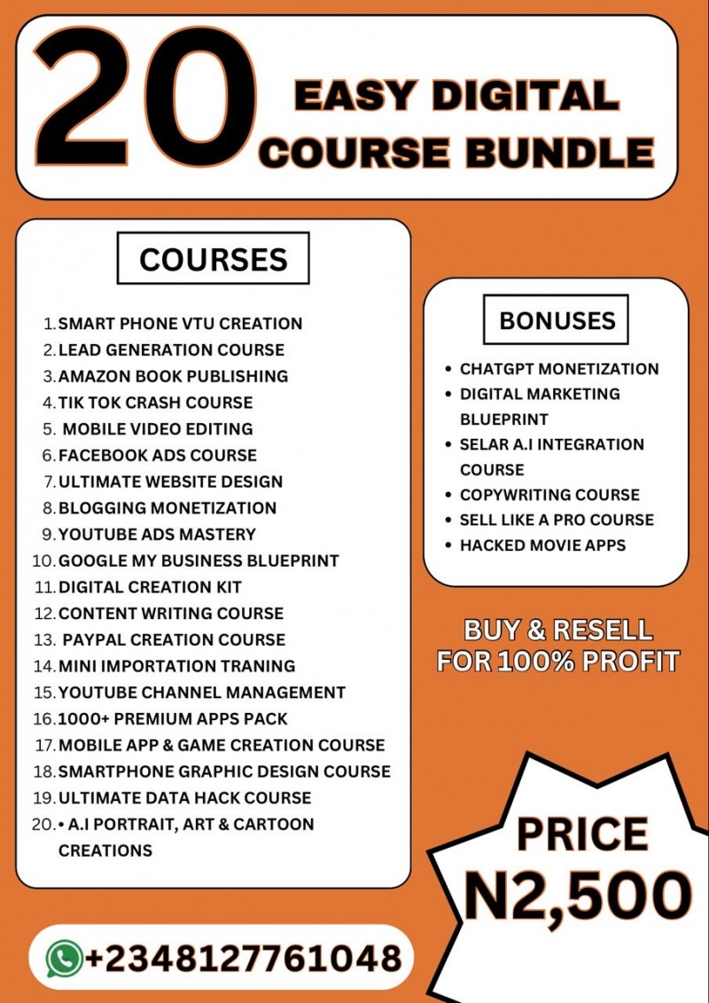 Buy 20 Easy Digital Courses Bundle by Your Skills Hub on Selar