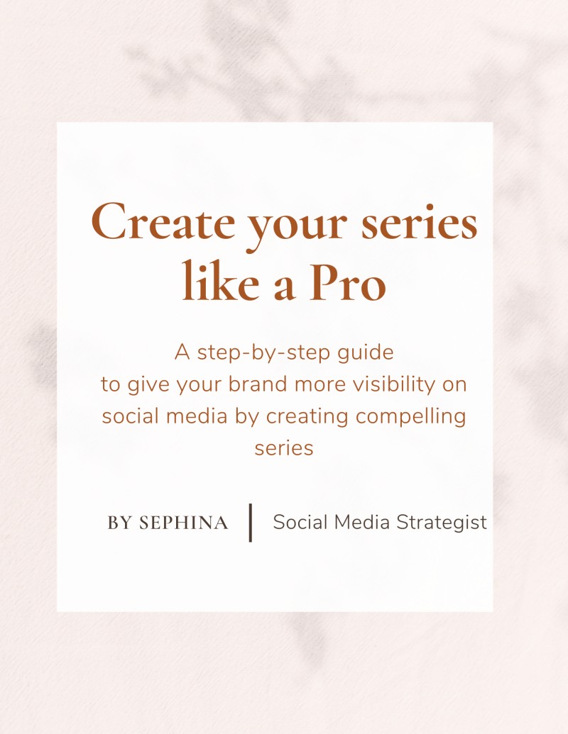 Buy Create your series like a pro by your_social_media_bestie on Selar