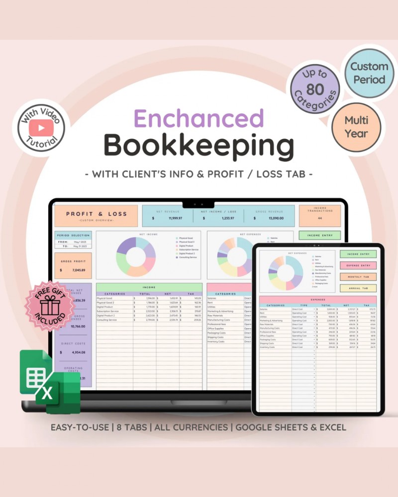 Buy Smart Business Book Keeping Enhanced Template by YOUR ONE STOP ...