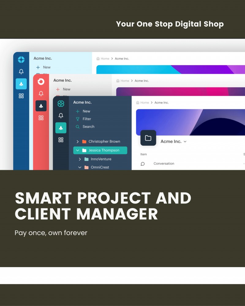 Buy Project and Client Management Software - Unlimited Clients, One Time Payment by YOUR ONE ...
