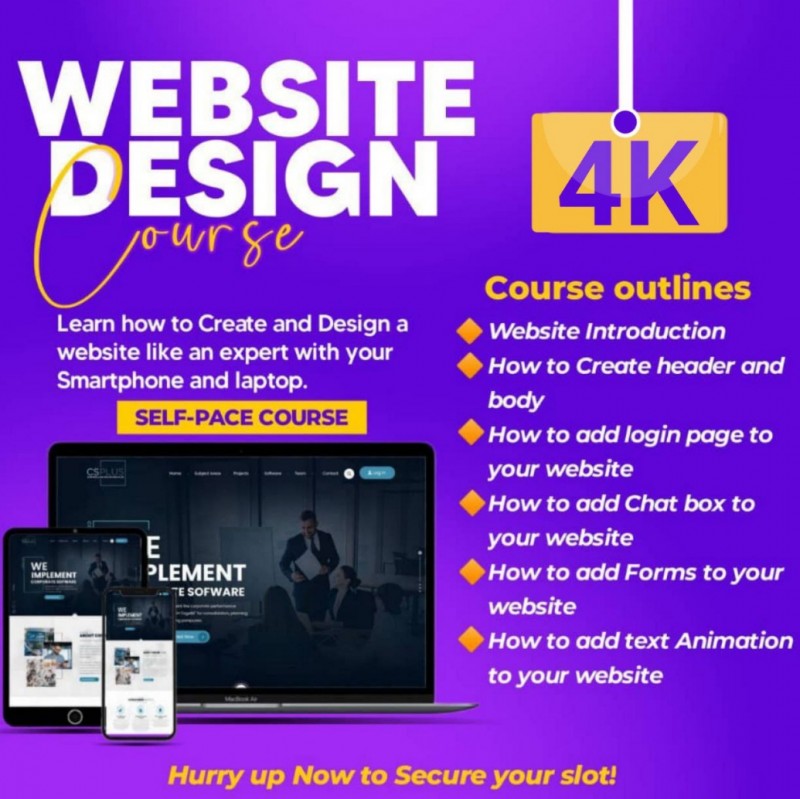 Buy WEBSITE DESIGN COURSE by Zakariyah Aisha on Selar