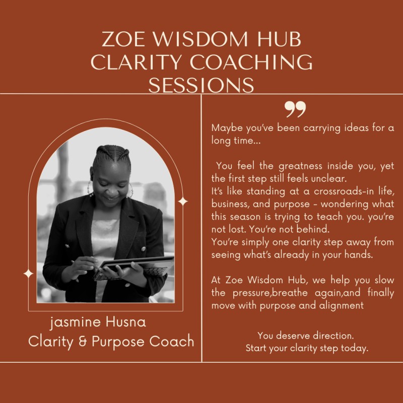Buy Zoe clarity one -on- one session with Jasmine by Zoe Wisdom hub on Selar