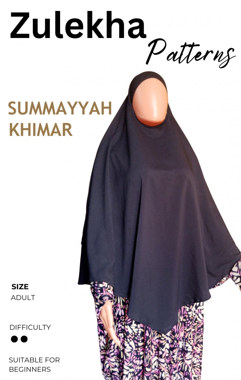 Get Summayyah Hijab Jilbab Khimar Sewing Pattern by Zulekha Enterprise ...