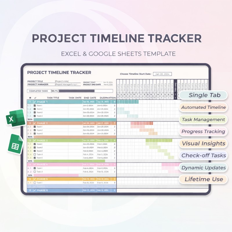 Buy Project Timeline Tracker by B3 on Selar
