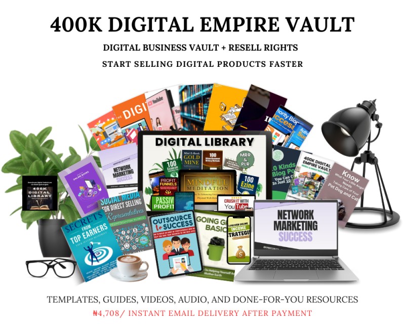 Buy 400K Digital Empire Vault (AI + MRR + PLR Business Bundle) Resell ...