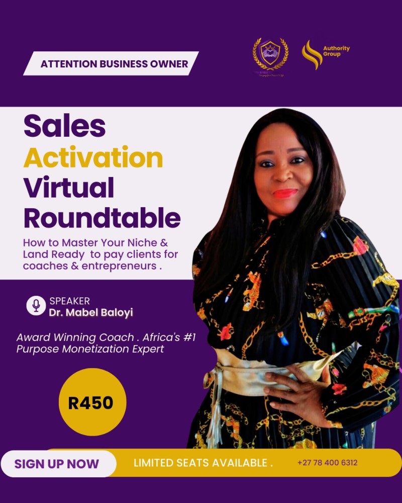 Buy Sales Activation Virtual Roundtable by Dr. Mabel Baloyi on Selar