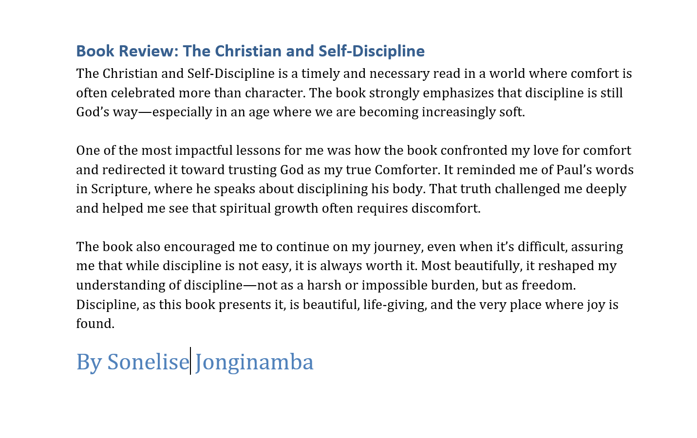 Buy The Christian and Self Discipline by Rotimi Otun, PhD on Selar