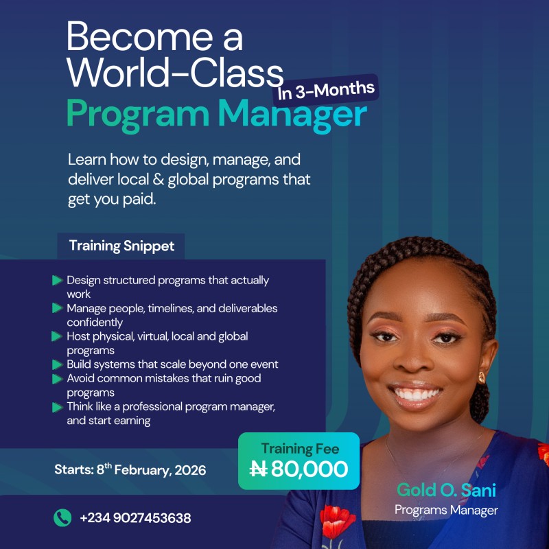Buy Become a World-Class Program Manager in 3 Months by Gold Olayinka ...