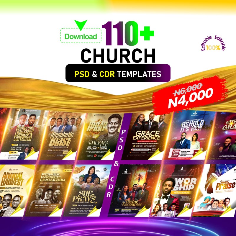Buy 110+ PHOTOSHOP & CORELDRAW EDITABLE TEMPLATES by Lex Designs on Selar