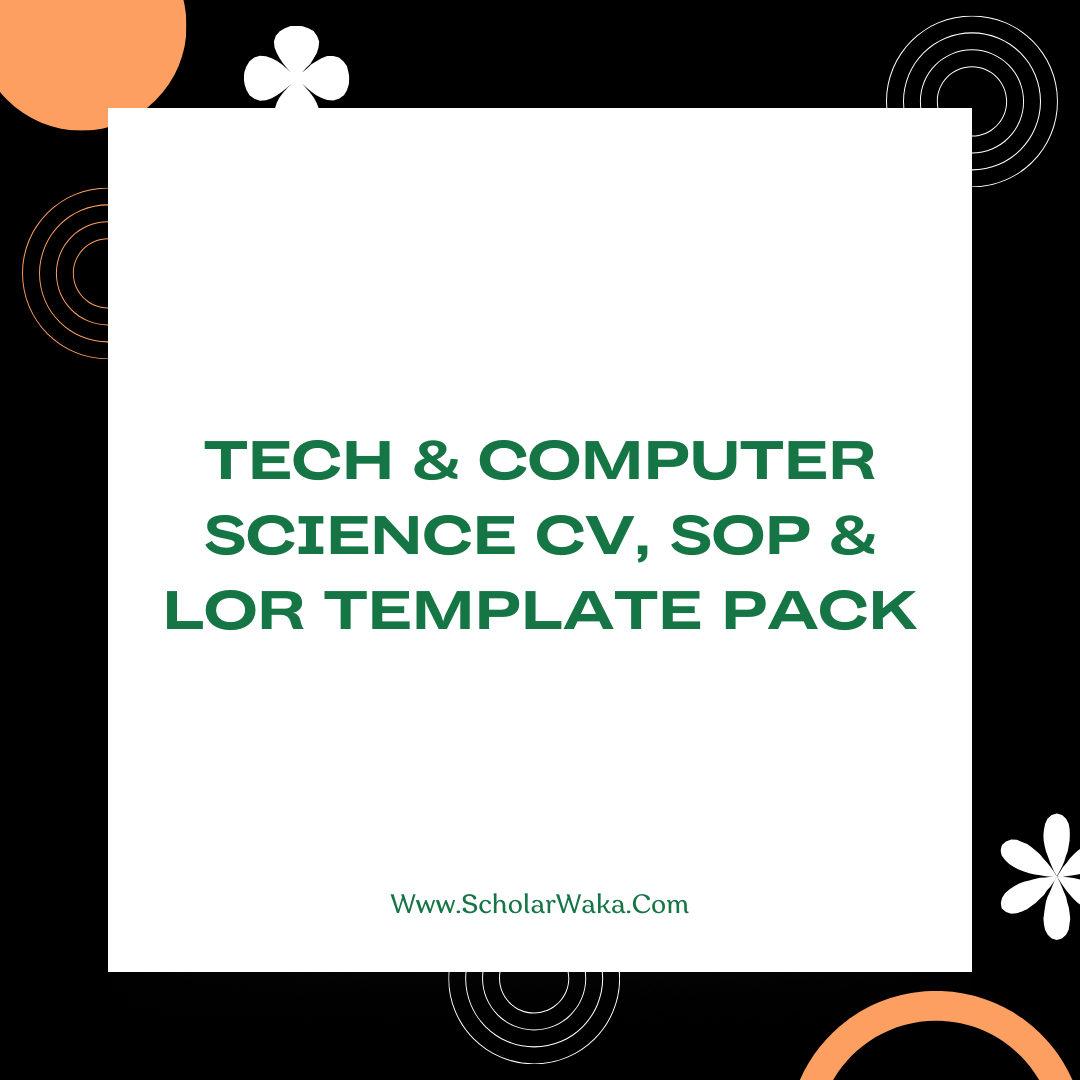 Buy Tech & Computer Science CV, SOP & LoR Template Pack by Lucy Ikpesu ...