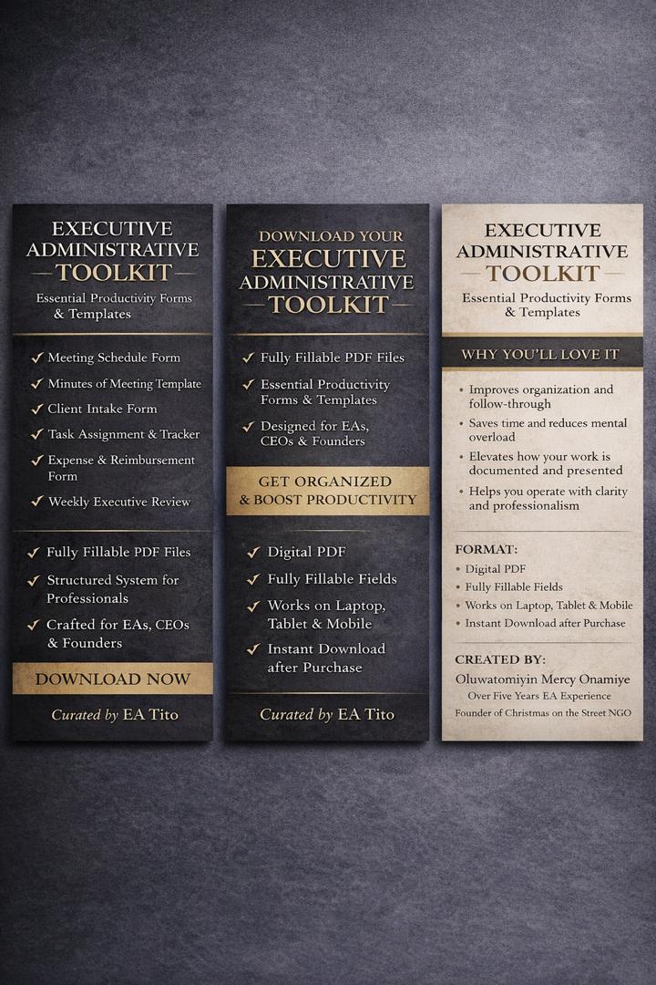 Buy CORE EXECUTIVE TOOLSKIT - MASTERCOPY by Mercy Onamiye on Selar