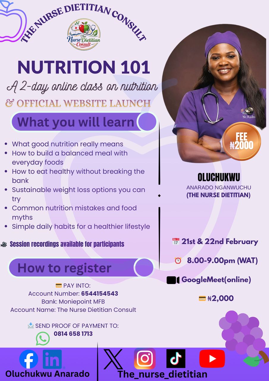 Buy NUTRITION 101 by The-nurse Dietitian on Selar