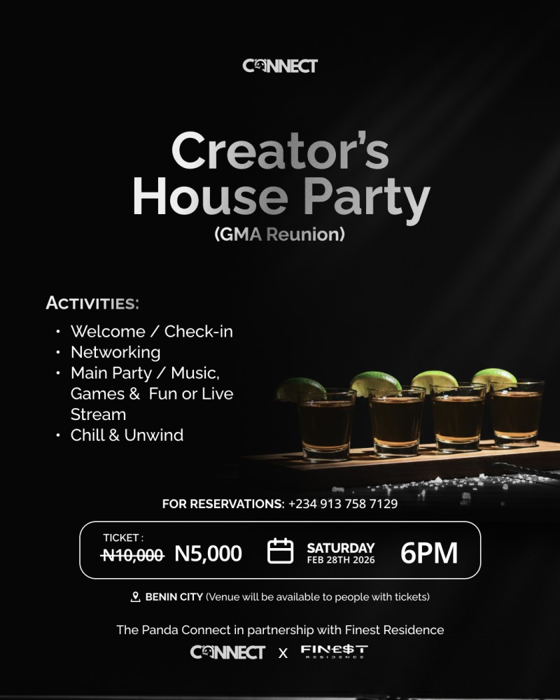 Buy Creator's House Party Tickets by The Panda Connect on Selar