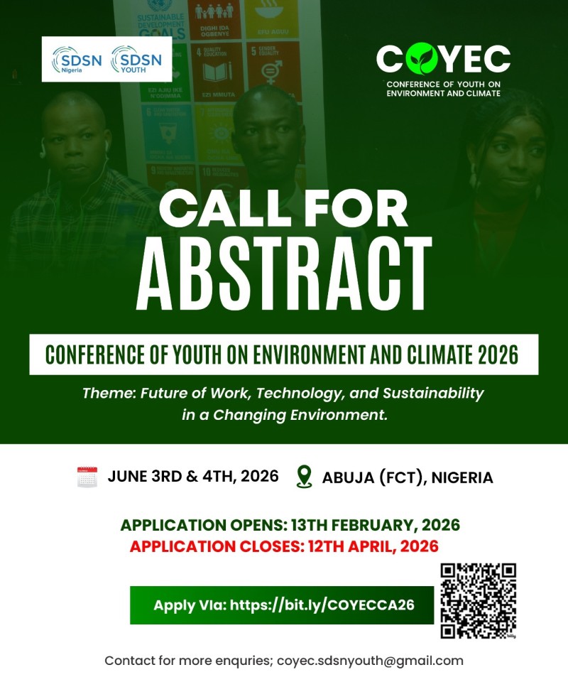Buy Call For Abstract COYEC 2026 by SDG Cart by SDSN Youth NG on Selar