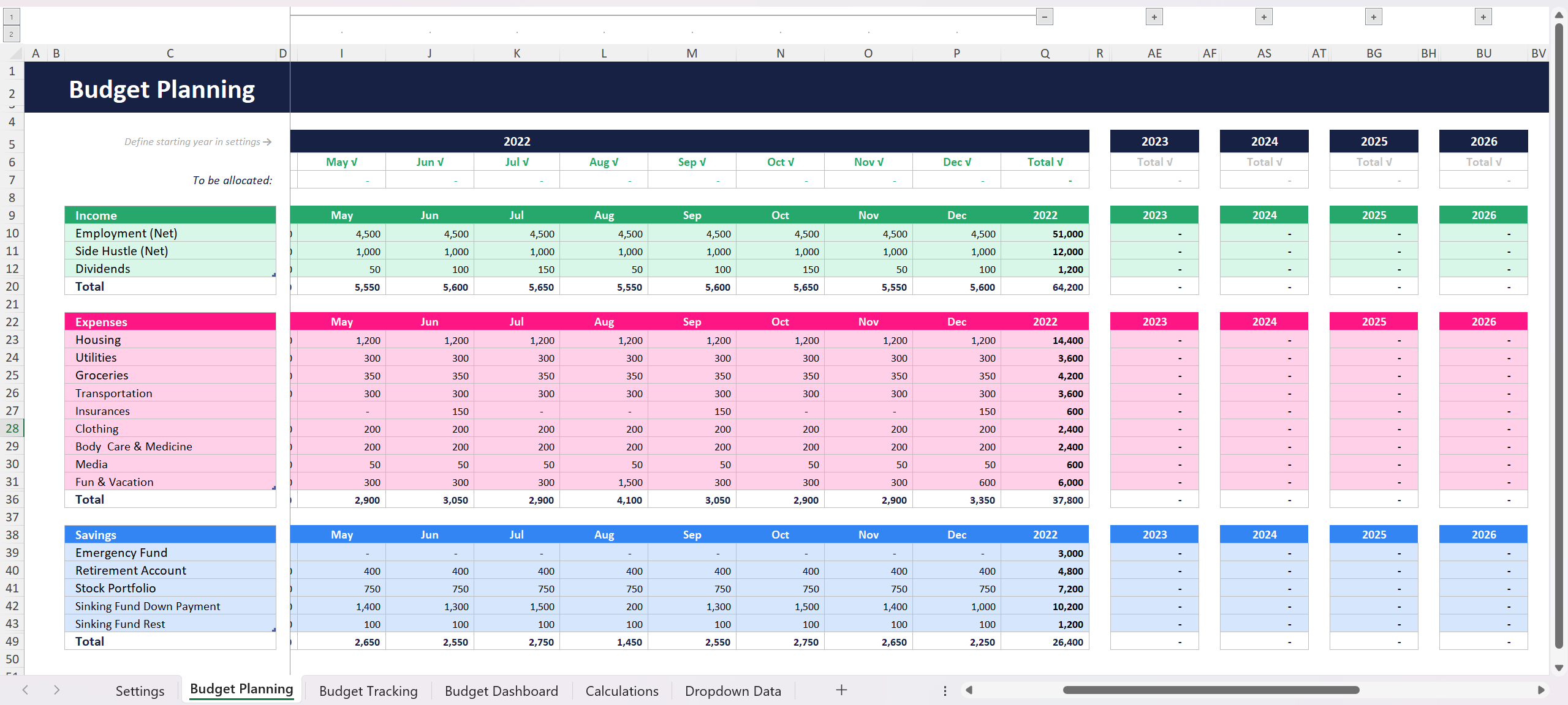 Buy Ultimate Excel Personal Budget by B3 on Selar
