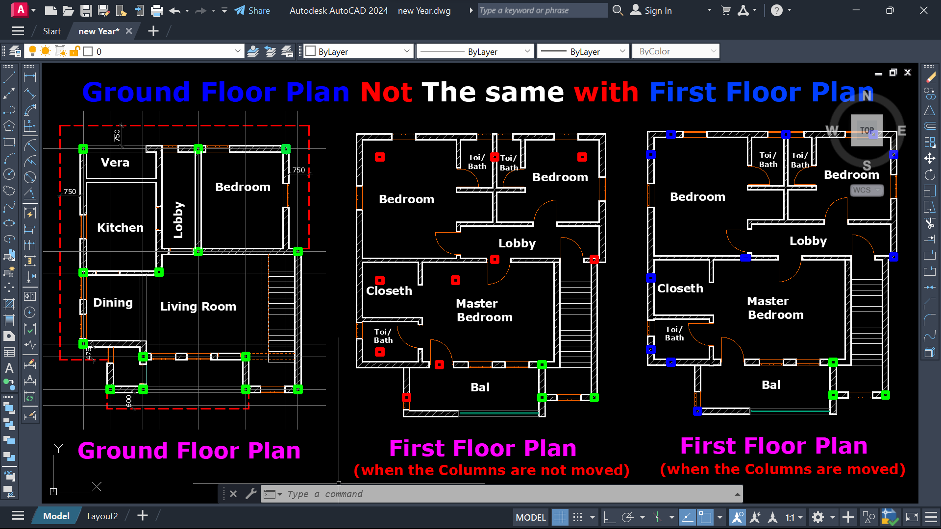 Buy BUILDING PLAN WHEN GROUND AND FIRST FLOOR ARE DIFFERENT - CAD File ...