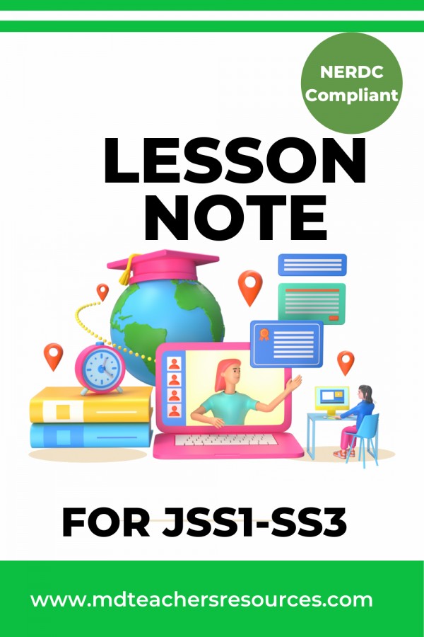 Buy Complete Secondary School Lesson Note For JSS1-SS3 by MD Teachers ...