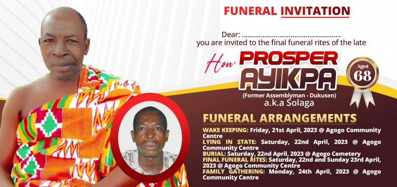 Ghana Funeral Invitation Card - Infoupdate.org