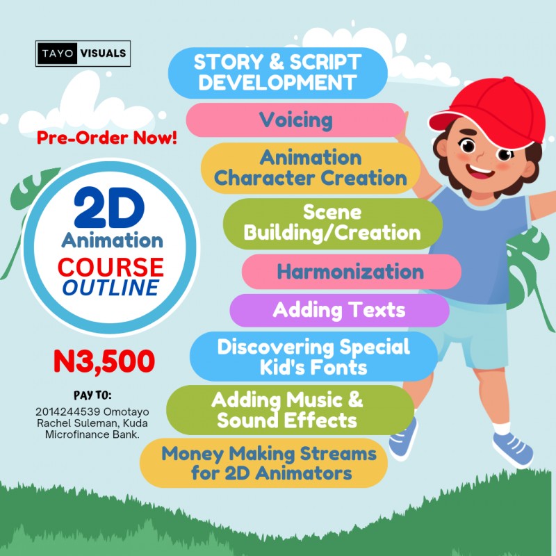 Buy 2D Animation Video Creation Course by Tayo Visuals on Selar