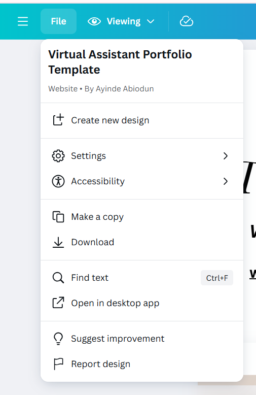 Buy Virtual Assistant Portfolio Template (Editable & Ready-to-Use) by ...