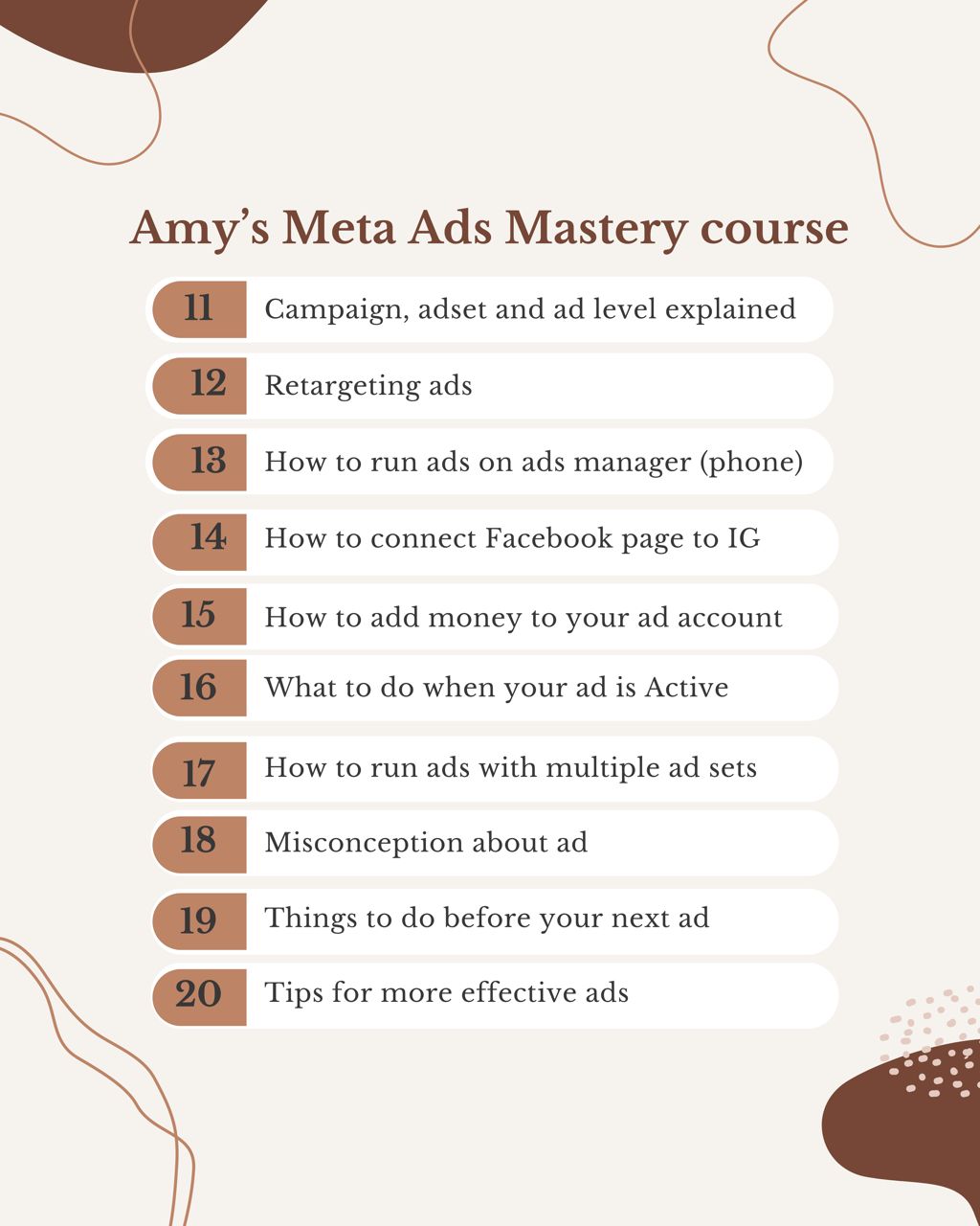 Buy Amy's Meta Ads Mastery (AMAM) Course by AMINAT DAUDA on Selar