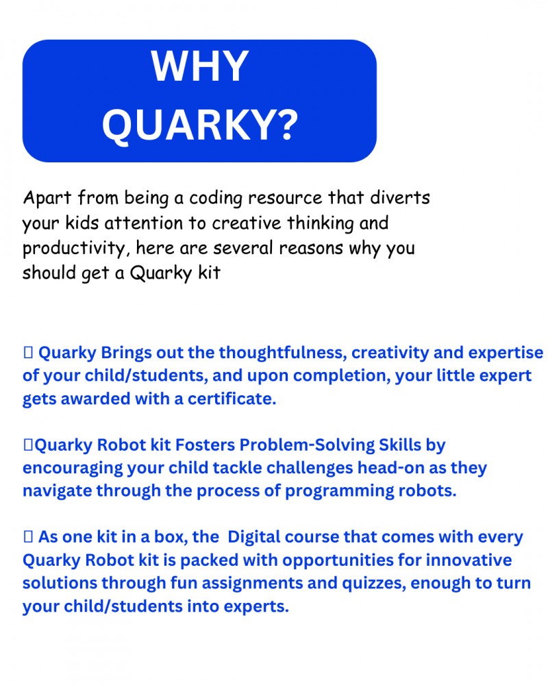 Buy QUARKY ROBOT KITS by BEEBAHTICS ENTERPRISE on Selar