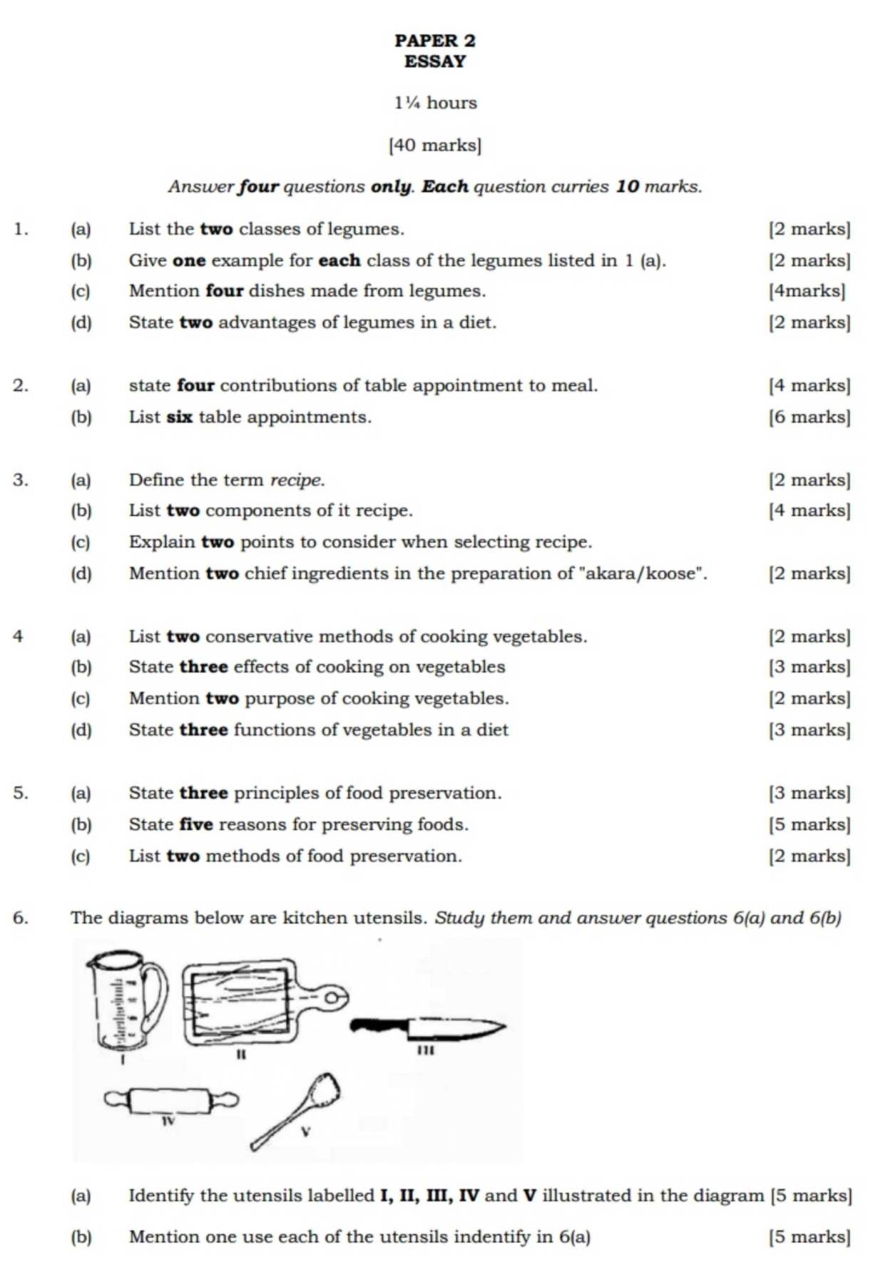 Buy WASSCE/WAEC Food and Nutrition Past Questions and Answers in PDF by ...