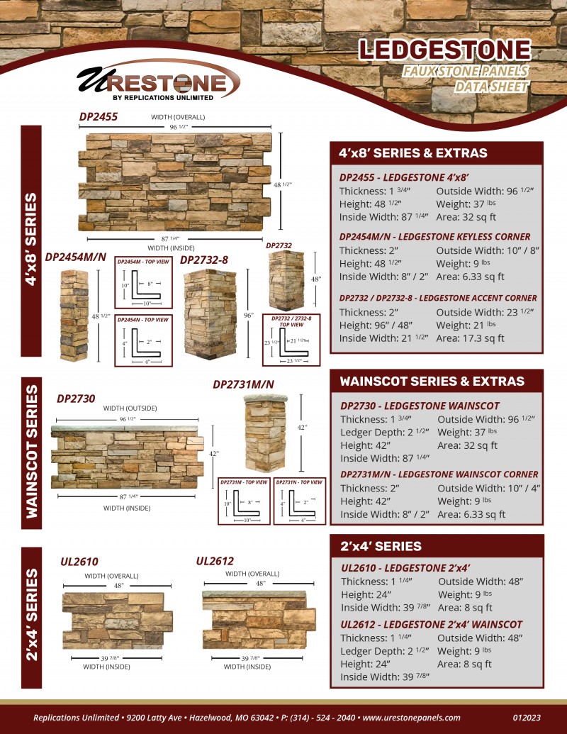 Buy Ledgestone Sample by Fauxstone Sheet on Selar