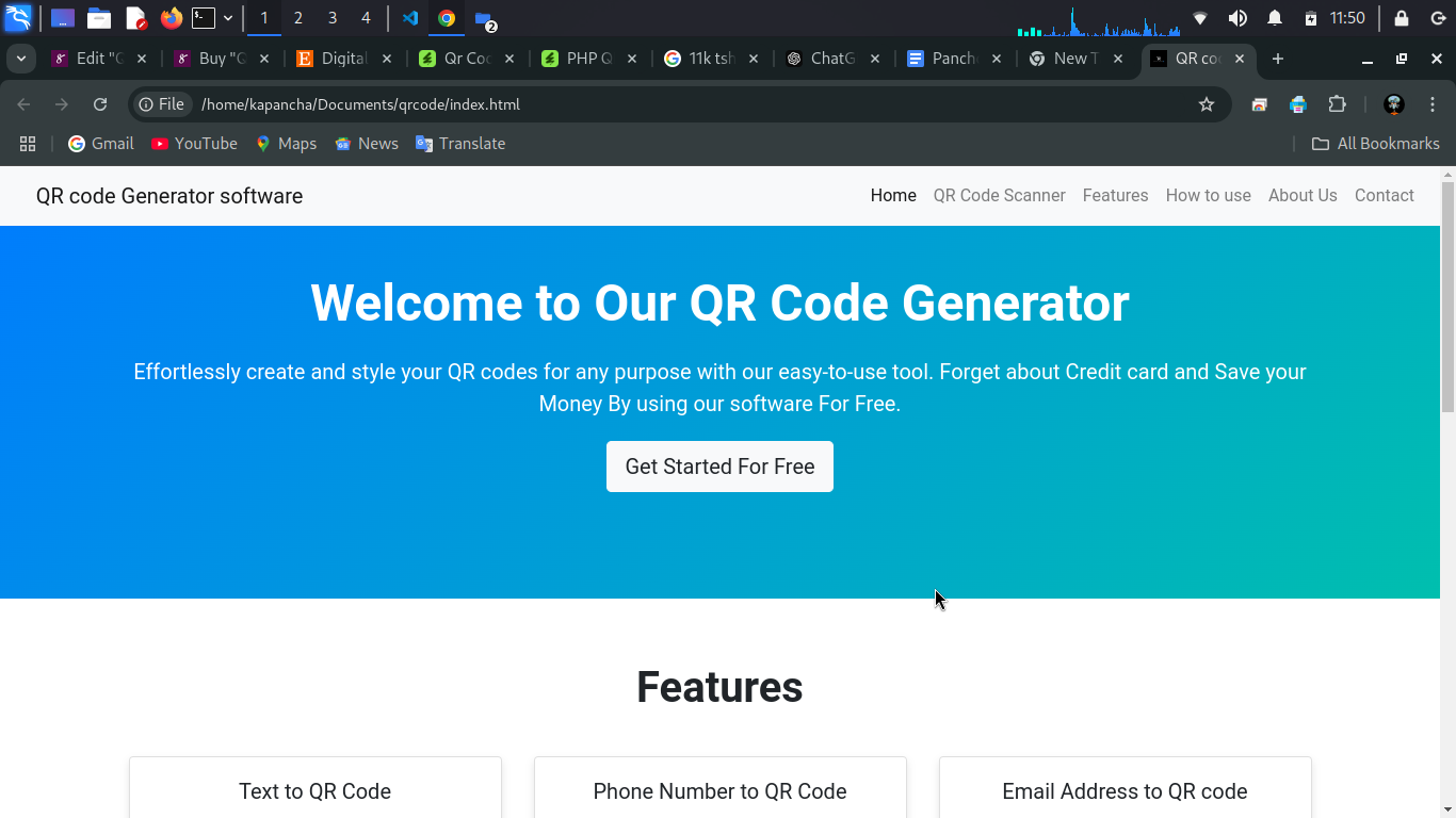 Buy "Complete QR Code Generator with Built-in Scanner - Source Code Package (HTML, CSS ...